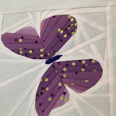 Butterfly Flutterby, Foundation Paper Piecing Pattern FPP, Quilt Block ...