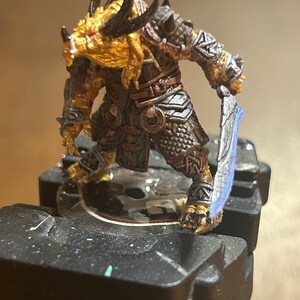 Dragonborn Fighter Mini 28mm, 32mm, 75mm Scale Resin Miniature Dungeons ...