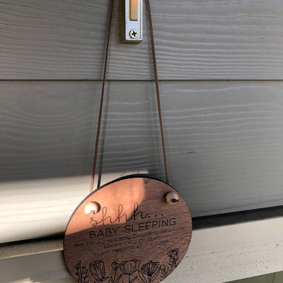 Baby Sleeping Sign, Front Door Do Not Knock Sign, Leave Packages at ...