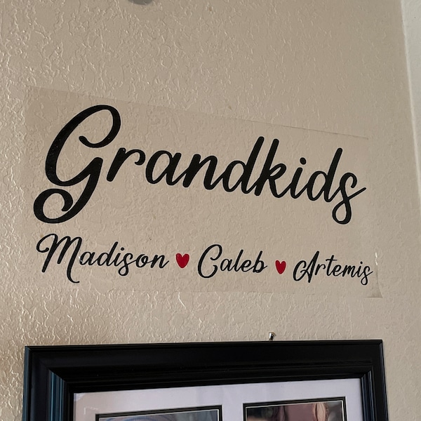 Grandkids Make Life Grand Vinyl Wall Decal - Personalized Grandparent ...