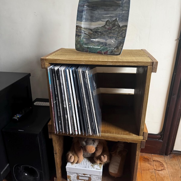 Vinyl Record/lp Stackable Wooden Crate for Great Looking Storage and ...