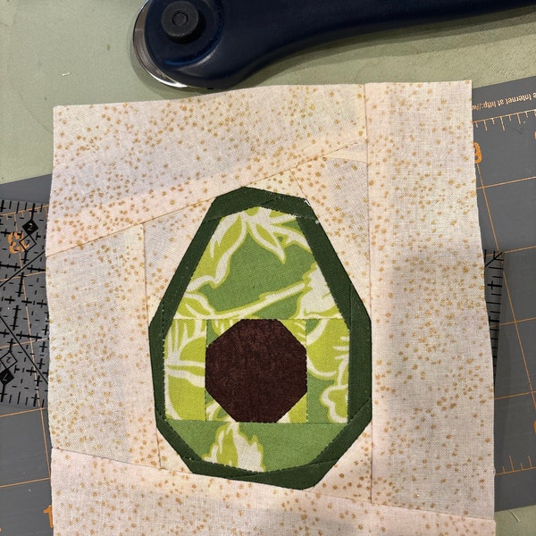 Avocado Paper Piecing Pattern, PDF - Etsy