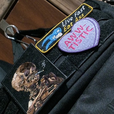 They/them Causing May/hem Pronoun Patch, Non-binary Personal Pronouns ...