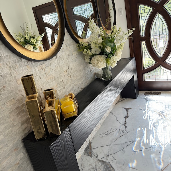 Modern Rustic Console Table, Real Wood Entryway Table, Premium Sofa ...