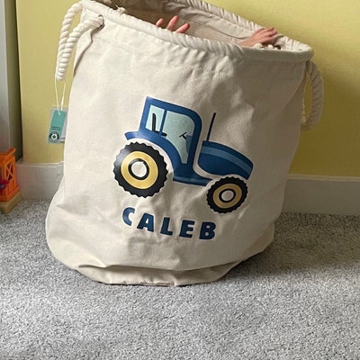 Personalised Tractor Storage Trug, Personalised Storage Basket, Tractor ...