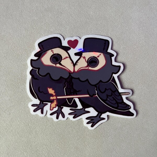 Clown Love Bird Stickers / Crow Sticker / Clown Sticker / Cute Animal ...