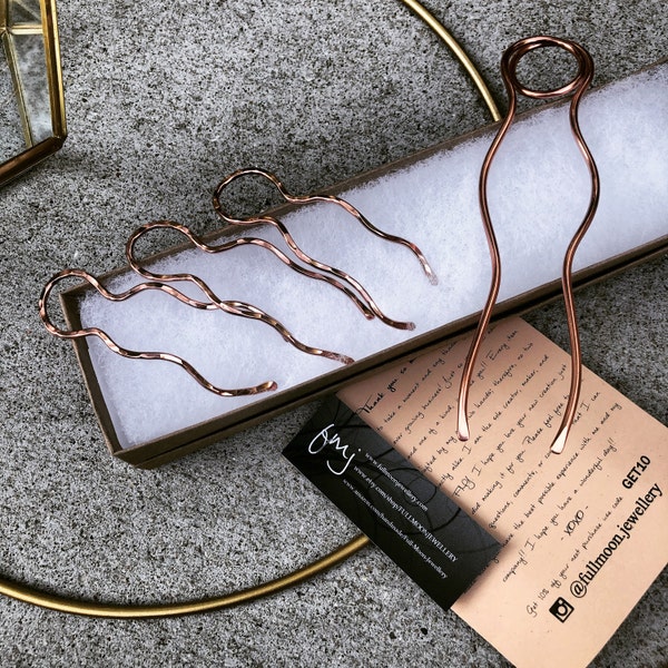 Brass Hair Pin Set,3" Hammered Hair Pins,classic Hair Pins,french Twist ...