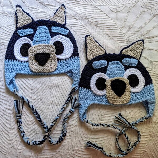 Crochet Blue Dog Hat Pattern, Crochet Pattern, Blue Dog, Hat Patterns ...