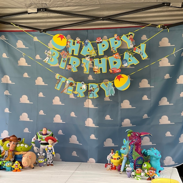 Pixar Birthday Banner/pixar Party/pixar Theme/pixar Decorations/pixar ...