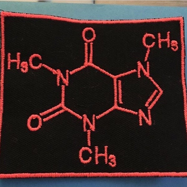 Caffeine Patch – Made in USA – 3" X 4" Caffeine Molecule Patch – Coffee ...