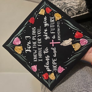Embroidered Boho Graduation Cap Topper Grad Cap Decoration Topper ...