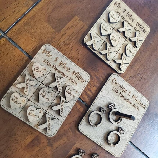 Personalised Table Wedding Games | Unique Wedding Favours | Ring Toss ...