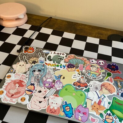 Grey Penguin Anime Girl Waterproof Vinyl Sticker Pack - Etsy