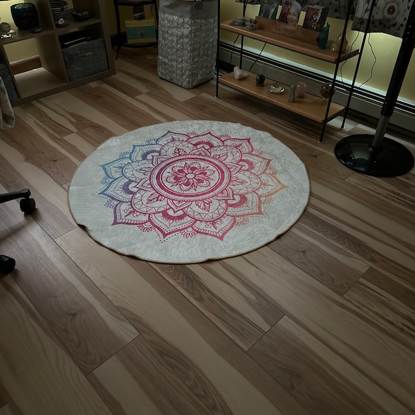 Checkered Round Rug, Black and White Checkered Circle Rug, Living Room ...