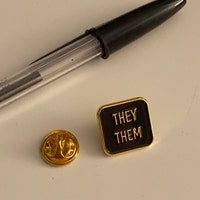 Pronoun Pin They/them Small Enamel Pin Simple - Etsy Australia