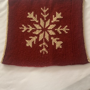 Snowflake Cushion Crochet Pattern. Modern Crochet. Christmas Crochet ...