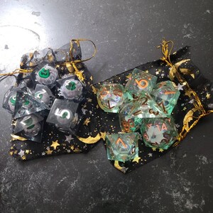 GLITTER CHARM Dnd Dice Set for Dungeons and Dragons, Pink Sparkly ...