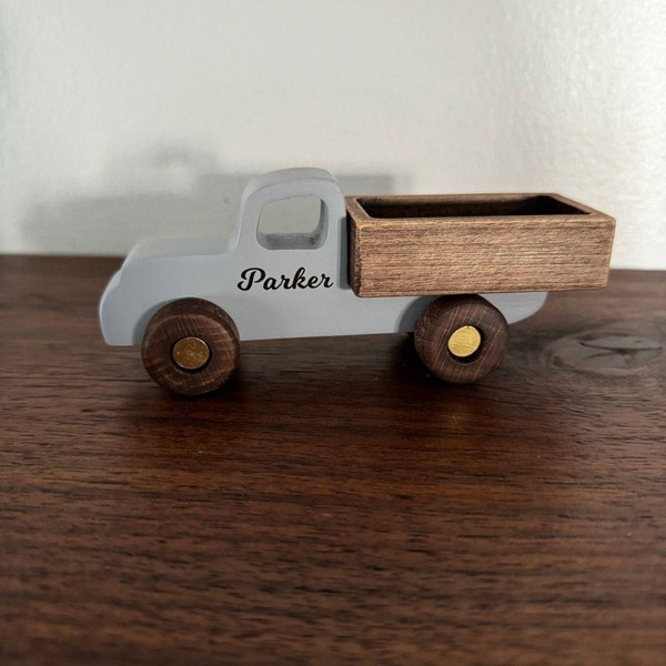 Wooden Name Cars, Personalized Jeep for Baby, Mini Toy Car, Sensory ...