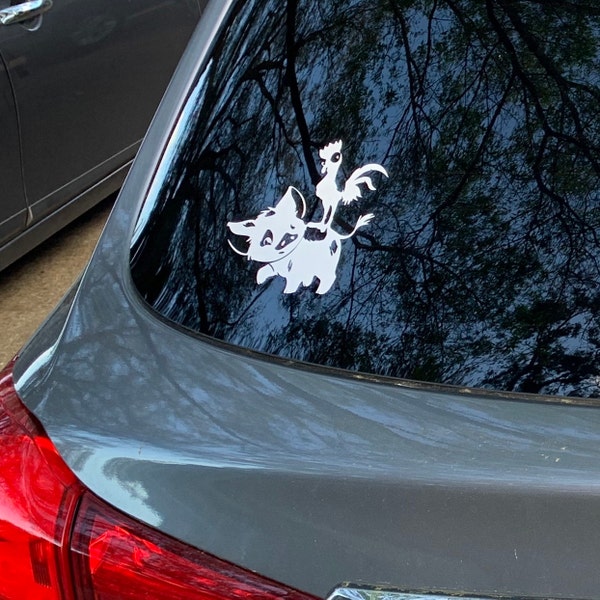 Pua and Hei Hei Decal, Moana Decal, Car Decal, Wall Decal, Laptop ...