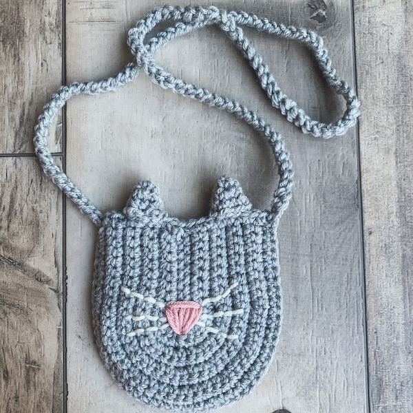 Crochet Cat Bag Pattern, Cat Purse Crochet Pattern, Toddler Cat Purse ...