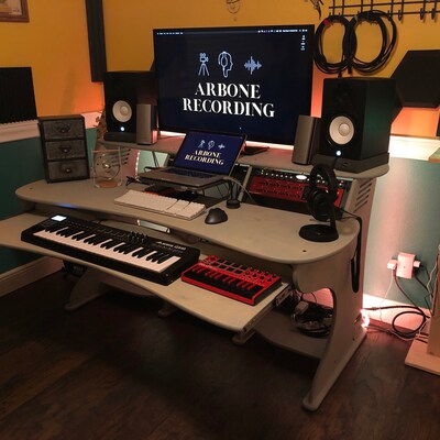 Recording Studio Desk/ 12RU Workstation/ Cabinet Grade Birch Plywood ...