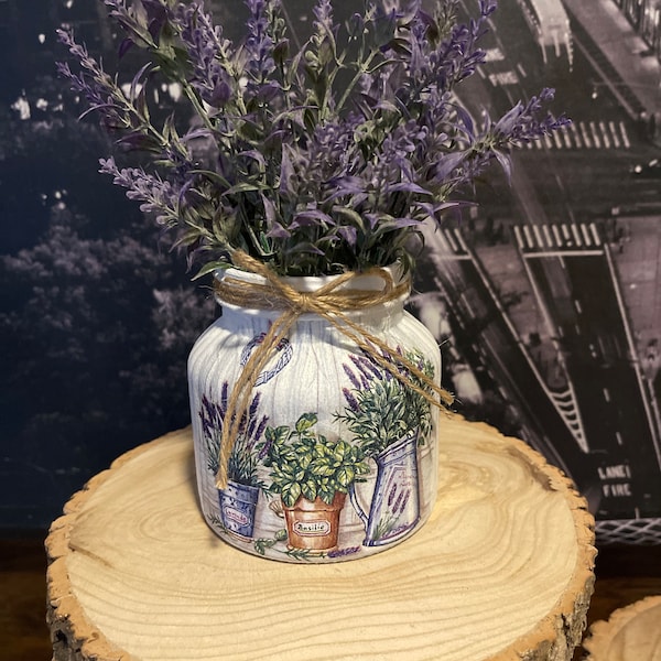 French Country-modern Farmhouse Lavender Arrangement-rustic Farmhouse ...