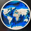 6 Layer 3D Map of the World, Multi layer Panel,laser Cut File. 3D Wood ...