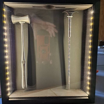 Lobotomy Orbitoclast & Hammer Surgical Medical Tools Shadowbox With ...