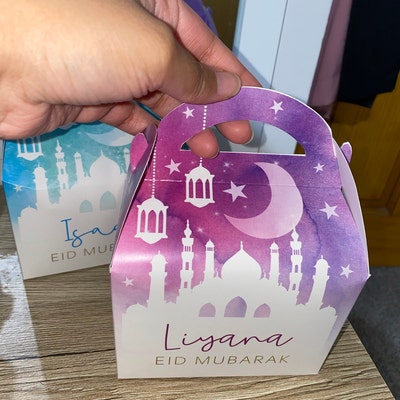 Eid Celebration Gift / Treat Box Personalised Childrens Party Box Gift ...