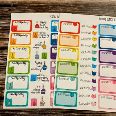 Reading Challenge Planner Stickers Reading Planner Stickers - Etsy