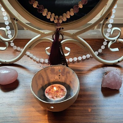 Hanging Altar, Ceramic Wall Decor, Mineral Shelves, Witch Hanging Altar ...