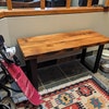 Reclaimed Wood and Pipe Table. Industrial Table. Black Iron Pipe Table ...
