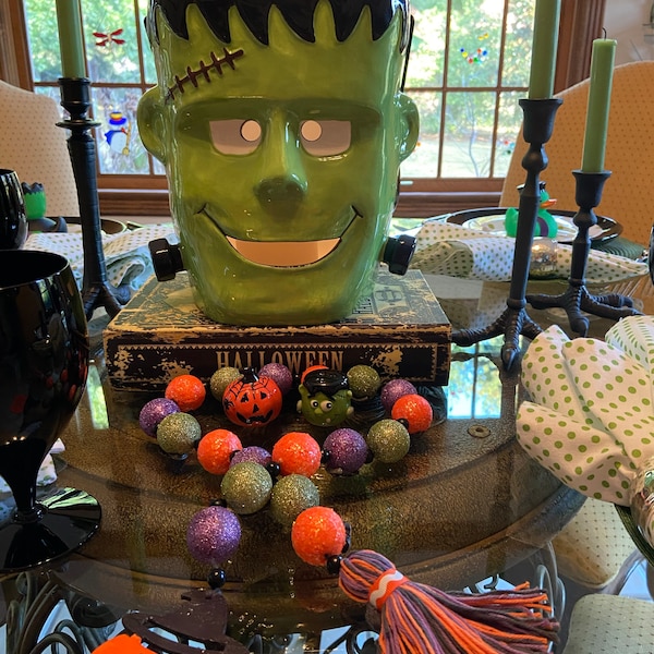 Frankenstein Wreath, Halloween Door Decoration, Frankenstein Home Decor ...