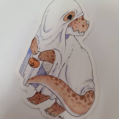 Spooky Ghost T-rex Sticker - Etsy