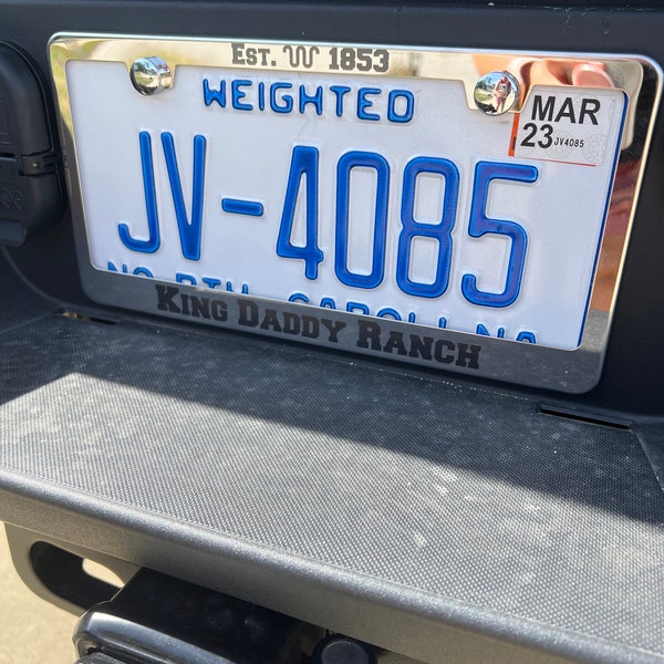 Personalize License Plate Frame Laser Engraved on High Quality ...