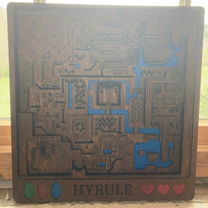3D Hyrule Video Game Map Laser Cut Wood Multilayer Custom - Etsy