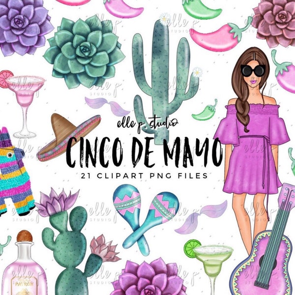 Cinco De Mayo Clipart Bundle /planner Clipart Bundle / Fiesta Clipart ...