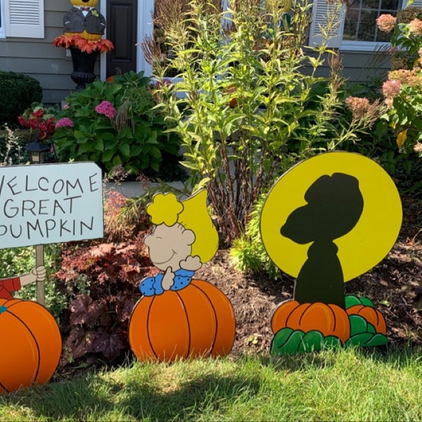 Peanuts Snoopy Thanksgiving Yard Art Decorations.. - Etsy