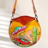 Leather Alien Abduction Desert Circle Purse With Interchangeable Charms ...
