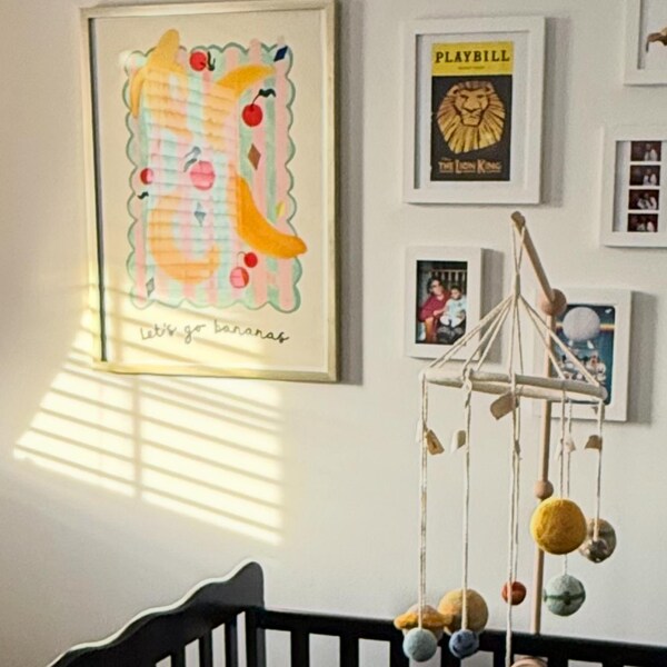 Let’s Go Bananas, Children’s Wall Art, Kids Cute Art, Sweet Nursery ...