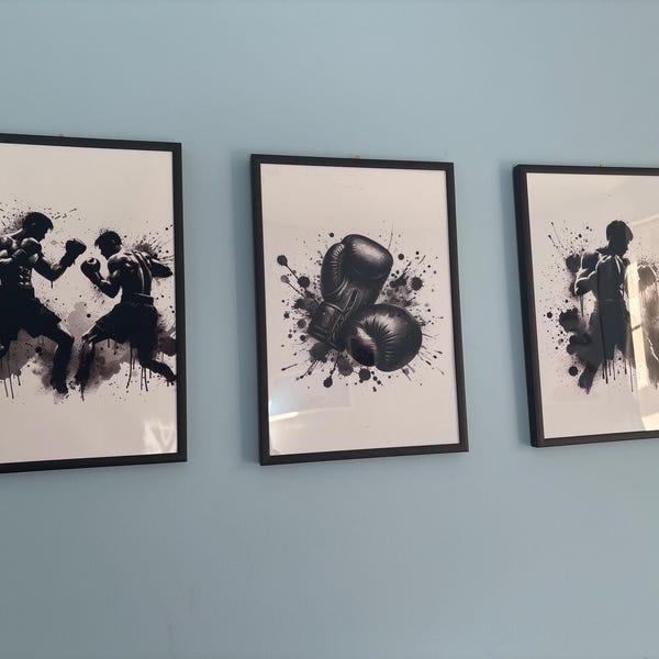 Barber Decor Set - 3 Barbers Posters | Haircut Shop Print | Men's ...