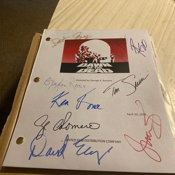 Dawn of the Dead Movie Script Signed Screenplay Autographed: George ...