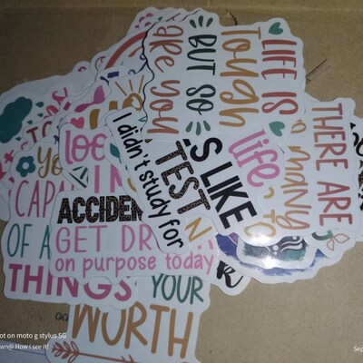 Colorful Inspirational Quote Sticker Pack Inspirational Quote Sticker ...