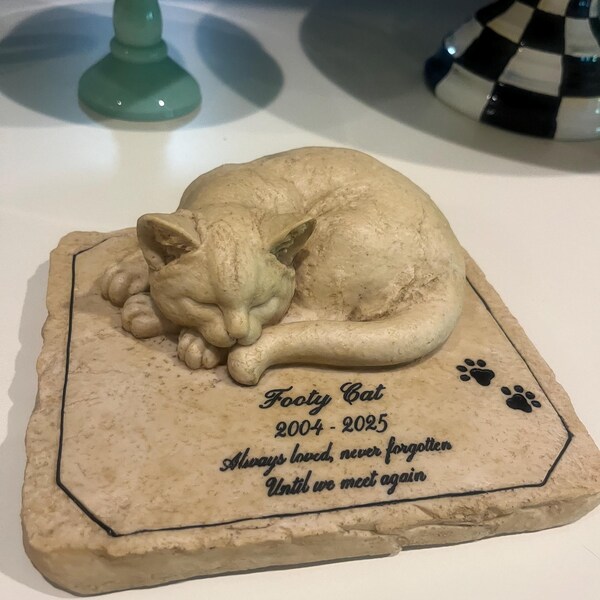 Cat Memorial Stone, Personalized Cat Memorial Gift, Cat Grave Markers ...