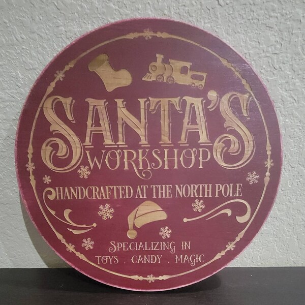 Santa's Workshop Svg, Christmas Svg Files, Christmas Sign Svg Files ...