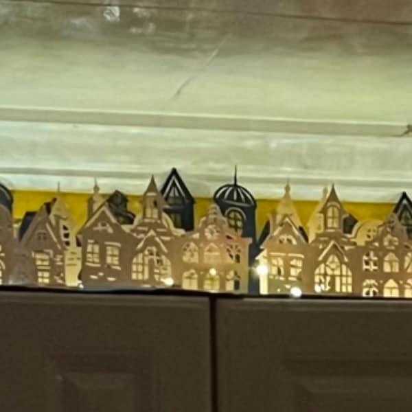 3d Christmas Village Svg Template, Paper Christmas House Svg Cut File ...