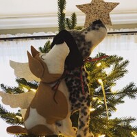 Multiple Dog Tree Topper (2 or 3) // Dog Christmas Tree Topper ...