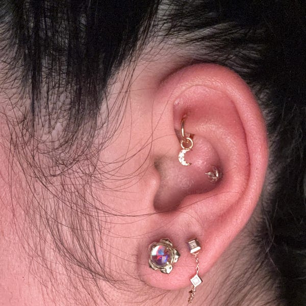 STACKING SET Cartilage Piercing Hoops 6mm, 8mm & 10mm ASTM F136 ...