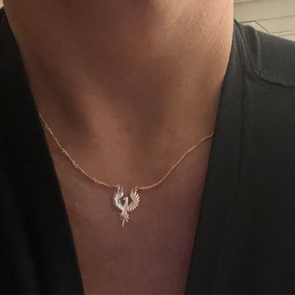 Gold Phoenix Necklace, Phoenix Rising Necklace | Phoenix Pendant ...