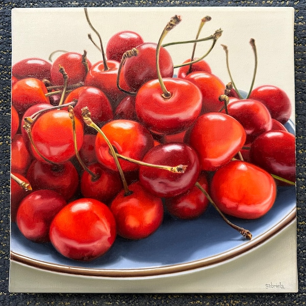 The Moment - Dessert Original Oil Painting - Food Realism - Fruits ...